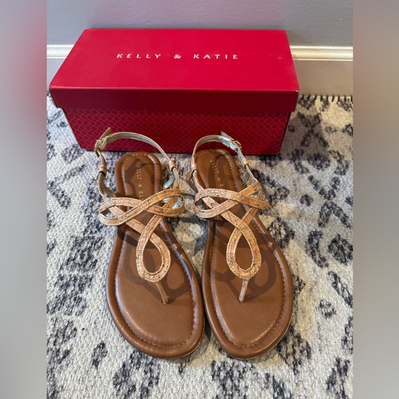 Kelly & Katie | Shoes | Kelly Katie Tan Sandals Host Pick | Poshmark